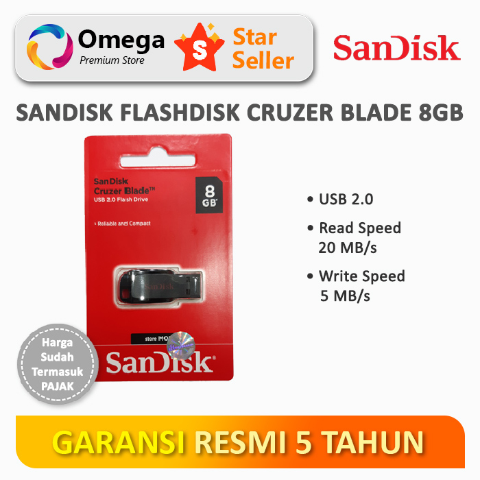 Jual Flashdisk Sandisk Cruzer Blade 8Gb | Shopee Indonesia