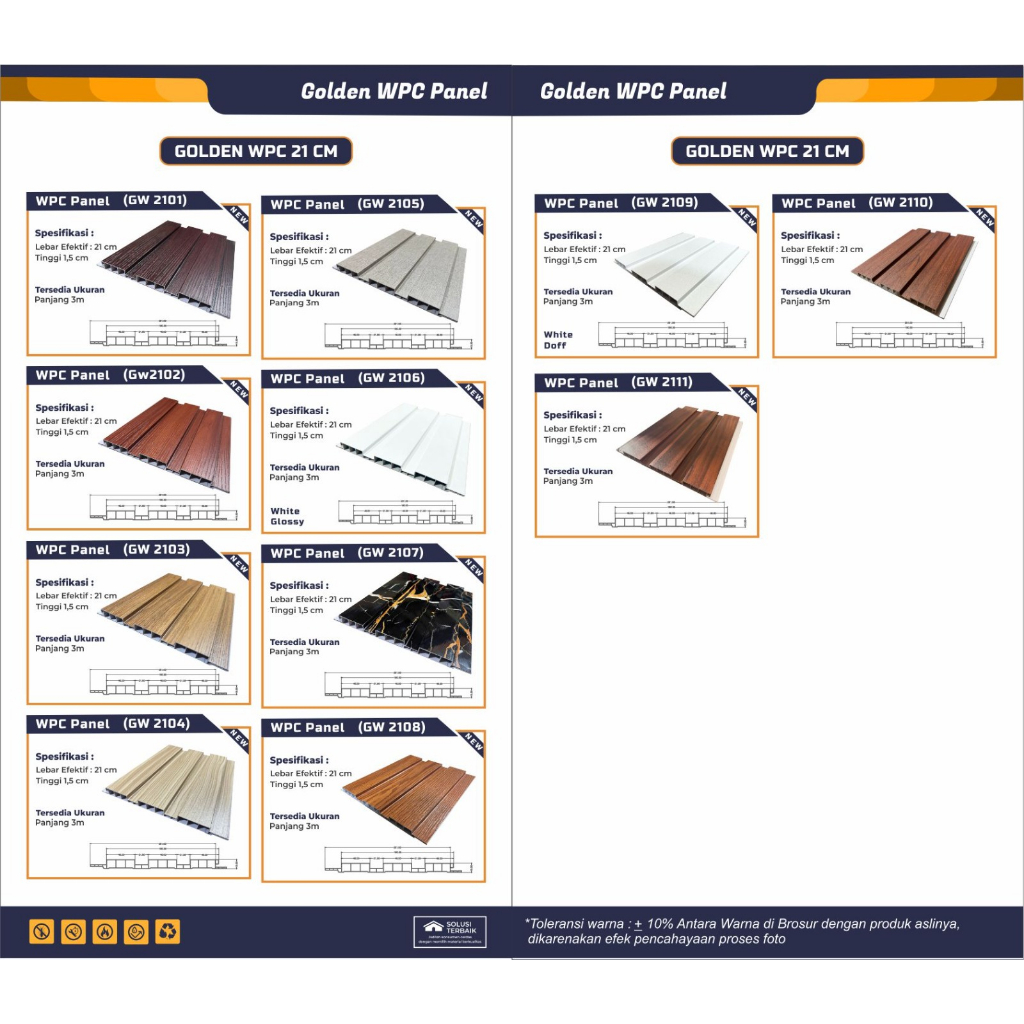 Jual Wall Panel Golden WPC 3 Meter | Shopee Indonesia