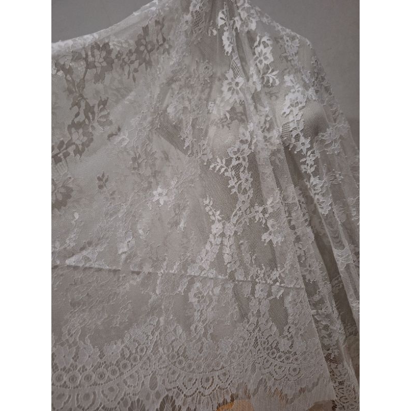 Jual Kain Bahan Brokat chantily Panel cotton paris 2 sisi High Quality ...