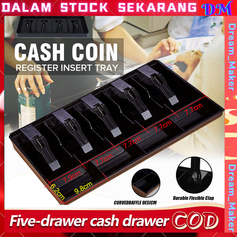 Jual Uang Laci/Cash Register Cash Box 5 Grids 40*24.5Cm Tray Kasir Tray ...