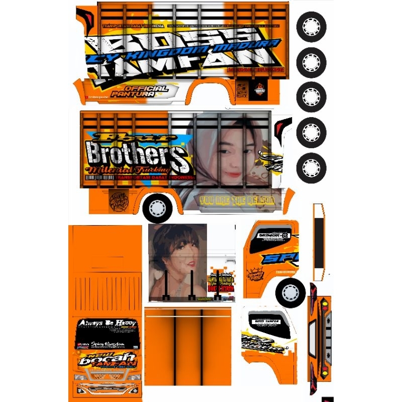 Jual STIKER MINIATUR TRUK OLENG PANJANG 30CM MINIATUR TRUK OELNG ...