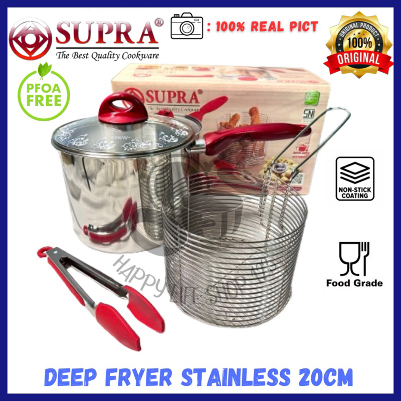 Jual SUPRA DEEP FRYER 20 CM STAINLESS STEEL/ PANCI WAJAN PENGGORENGAN ...