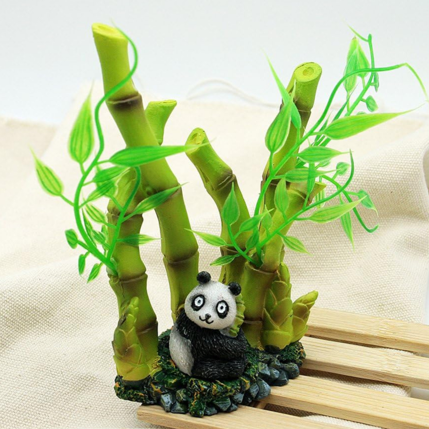 Jual Ornamen aquarium Panda Bambu, dekorasi aquarium bambu panda ...