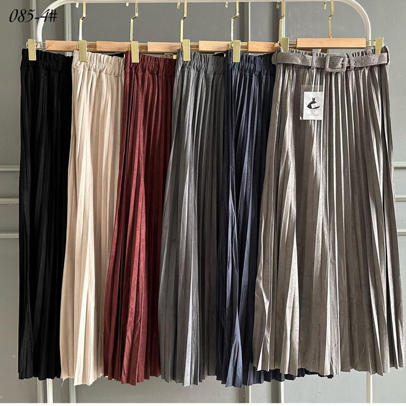 Jual NEW COLOR Rok Plisket Suede Karina/Rok Plisket Import suede ...
