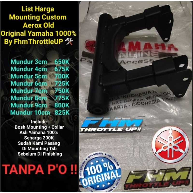 Jual Engine Mounting Custom Nmax Aerox Lexi Mundur + DownDraft Bisa ...