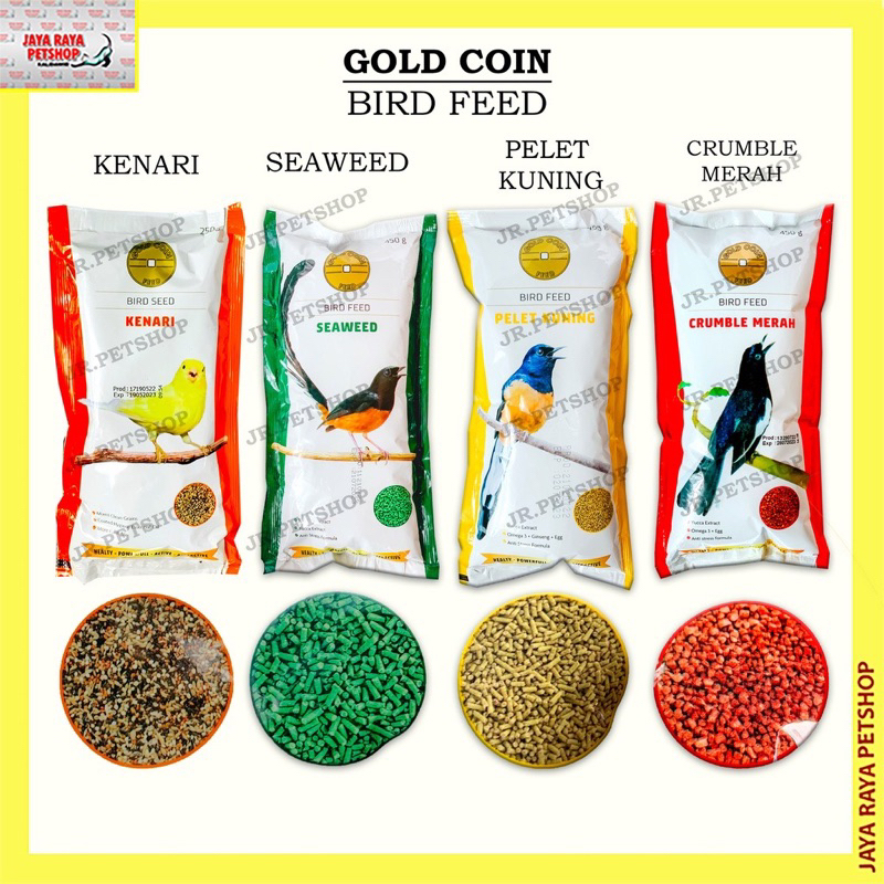 Jual GOLD COIN 450 Gram Pelet Kuning,Seaweed, Crumble Merah | Shopee ...