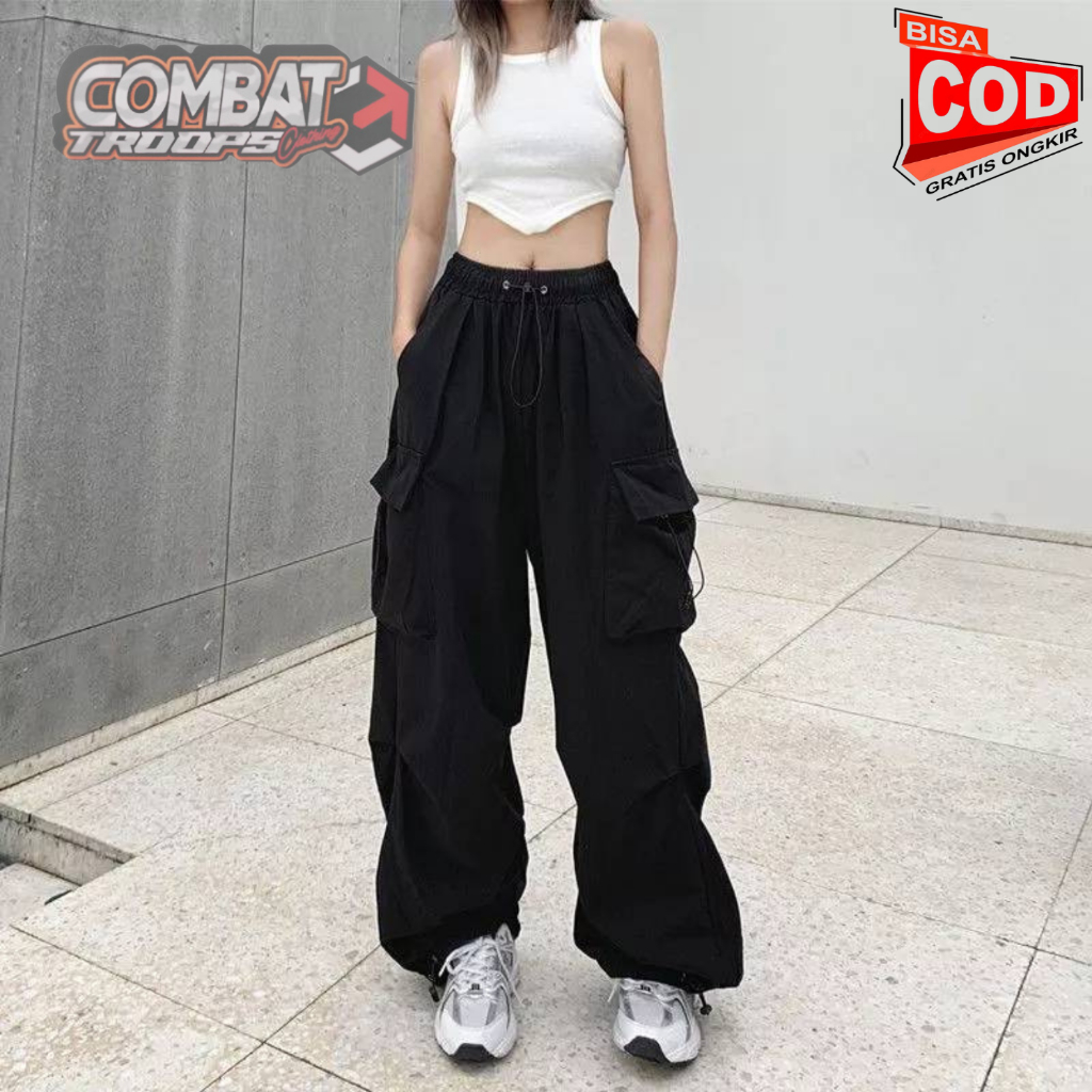 Jual celana kasual harajuku kargo Teachwear Stretwear pria wanita ...