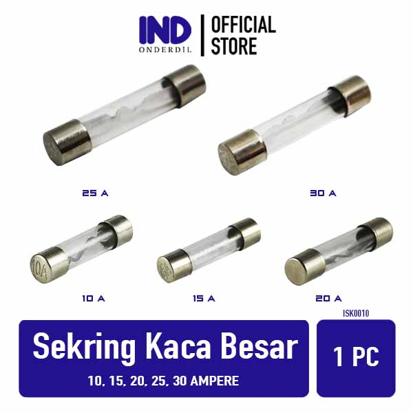 Jual IND Onderdil Sekring Kaca Besar 15 20 25 30 Ampere A Sikring ...