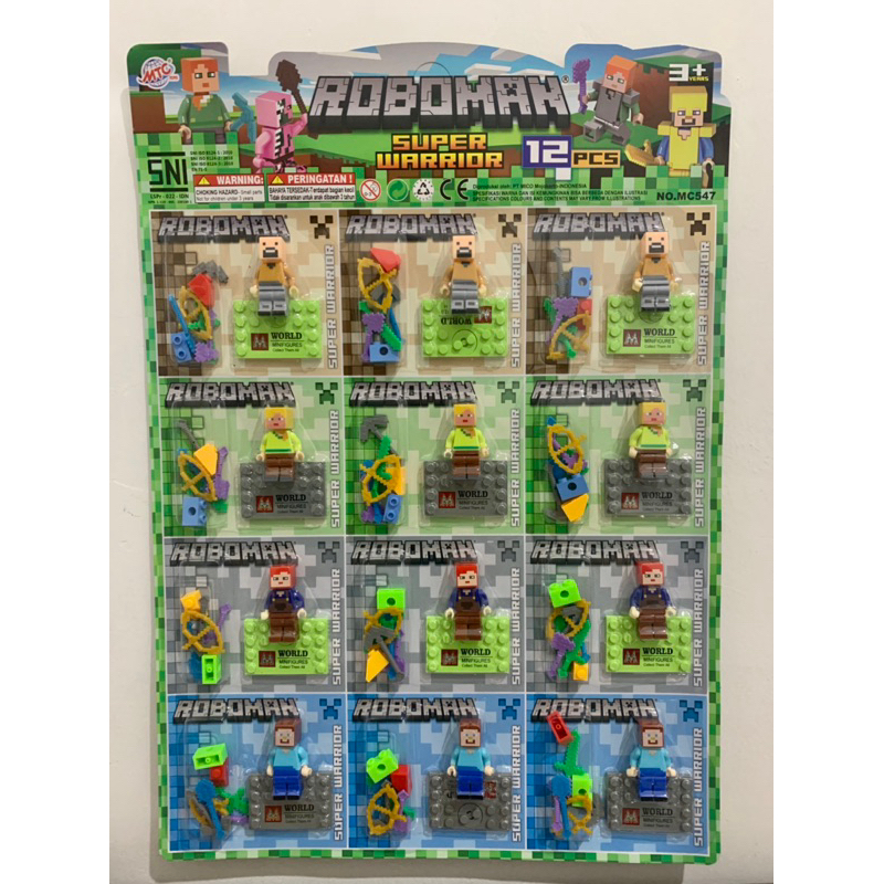 Jual Mainan Rakit Roboman 547 Minicraft dengan Aksesoris 12pcs | Shopee ...