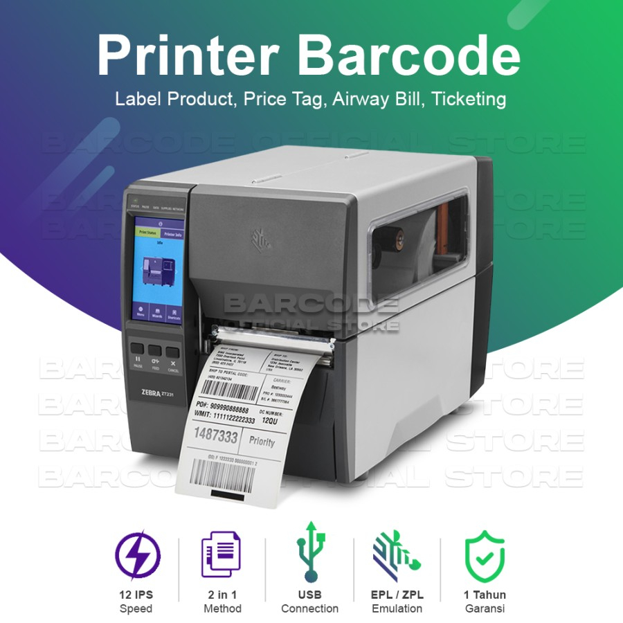 Jual Zebra ZT 231 Printer Thermal Transfer Cetak Stiker Label Barcode ...