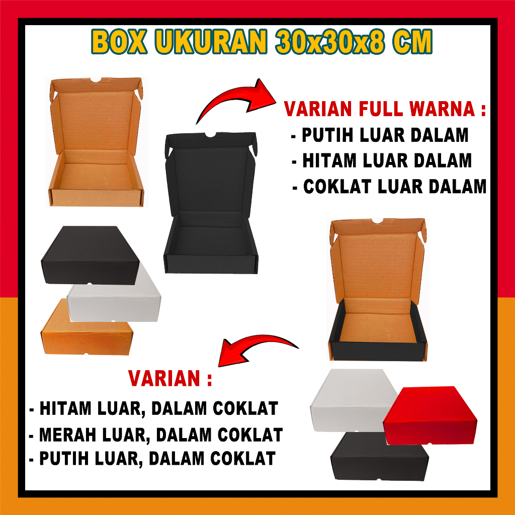 Jual Box 30x30x8 CM/Box Hampers/Kardus Polos/Karton | Shopee Indonesia
