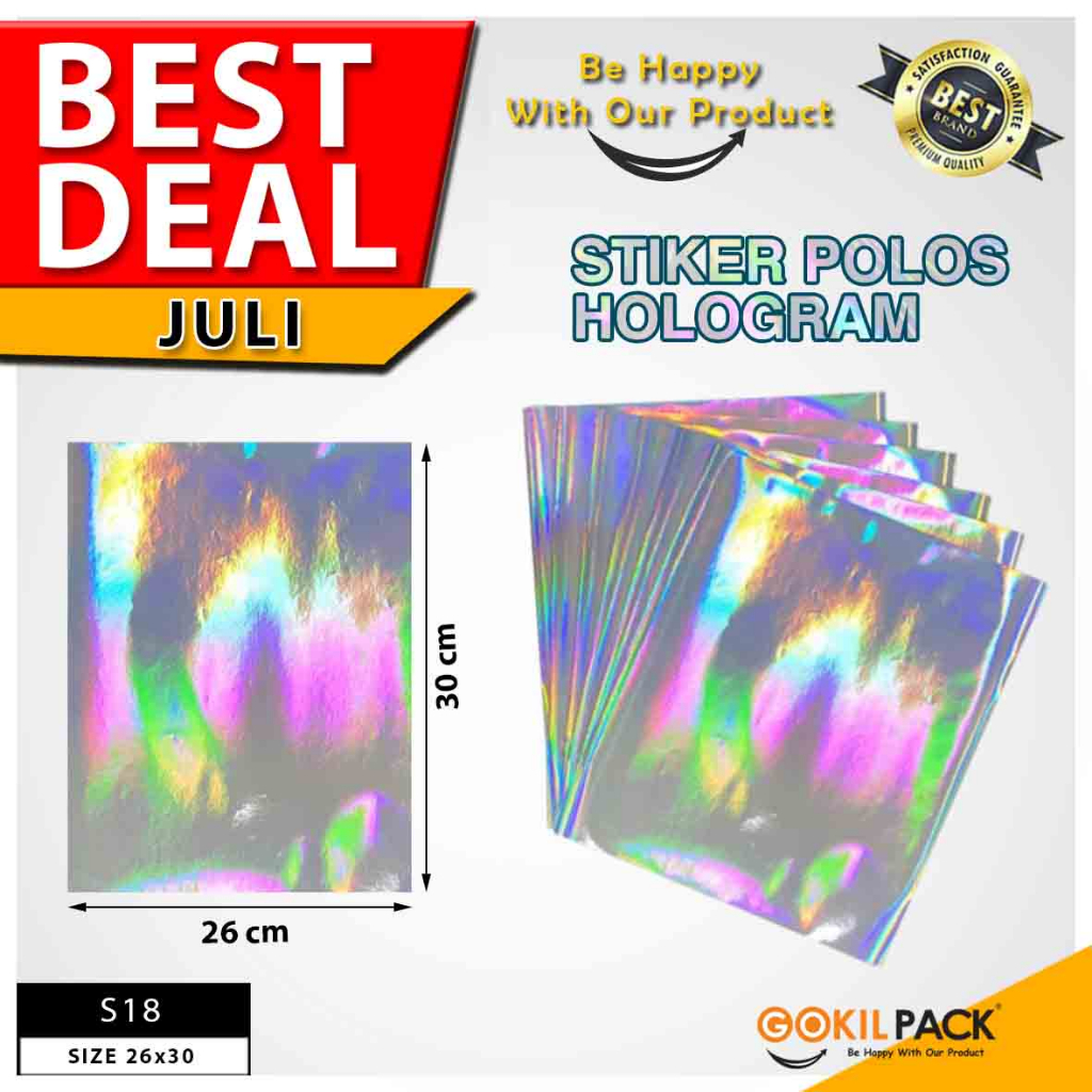 Jual Gokilpack Sticker Hologram Kertas Sticker Hologram Polos Lembaran S18 Shopee Indonesia