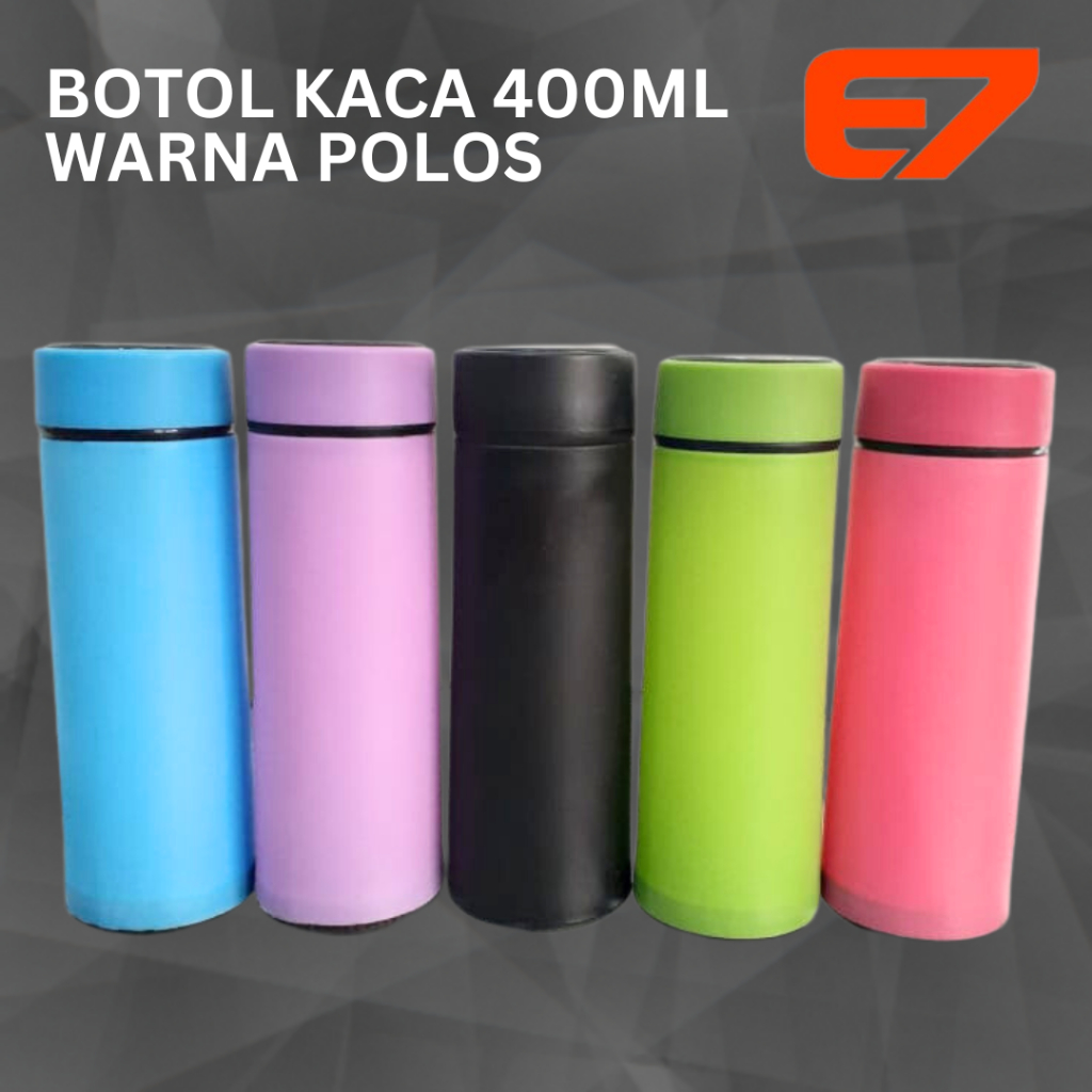 Jual Botol Tumbler Minum Kaca 400ml Warna - Botol Anak, Water Bottle ...