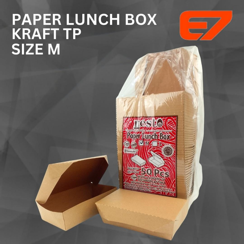 Jual Paper Lunch Box Kraft TP Size M - Tempat Makanan, Rice Box, Food ...