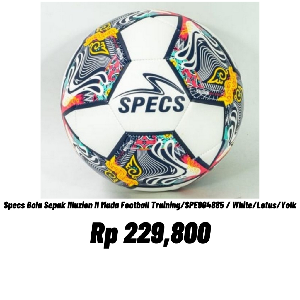 Jual BOLA SEPAK SPECS ILLUZION II MADA FB FOOTBALL TRAINING WHITE/LOTUS ...