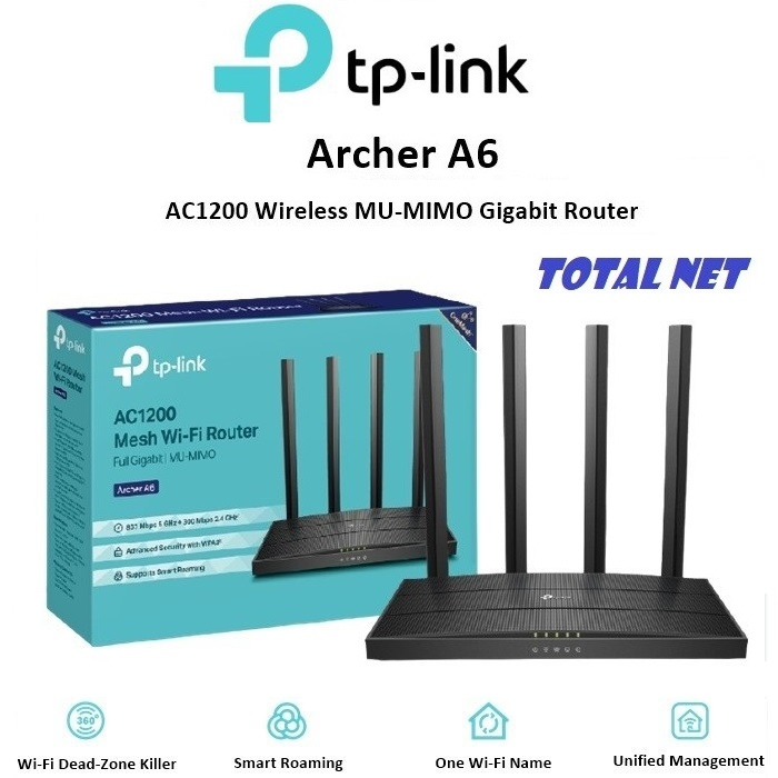 Jual TP-Link Archer A6 AC1200 Wireless MU-MIMO Gigabit Router ArcherA6 ...