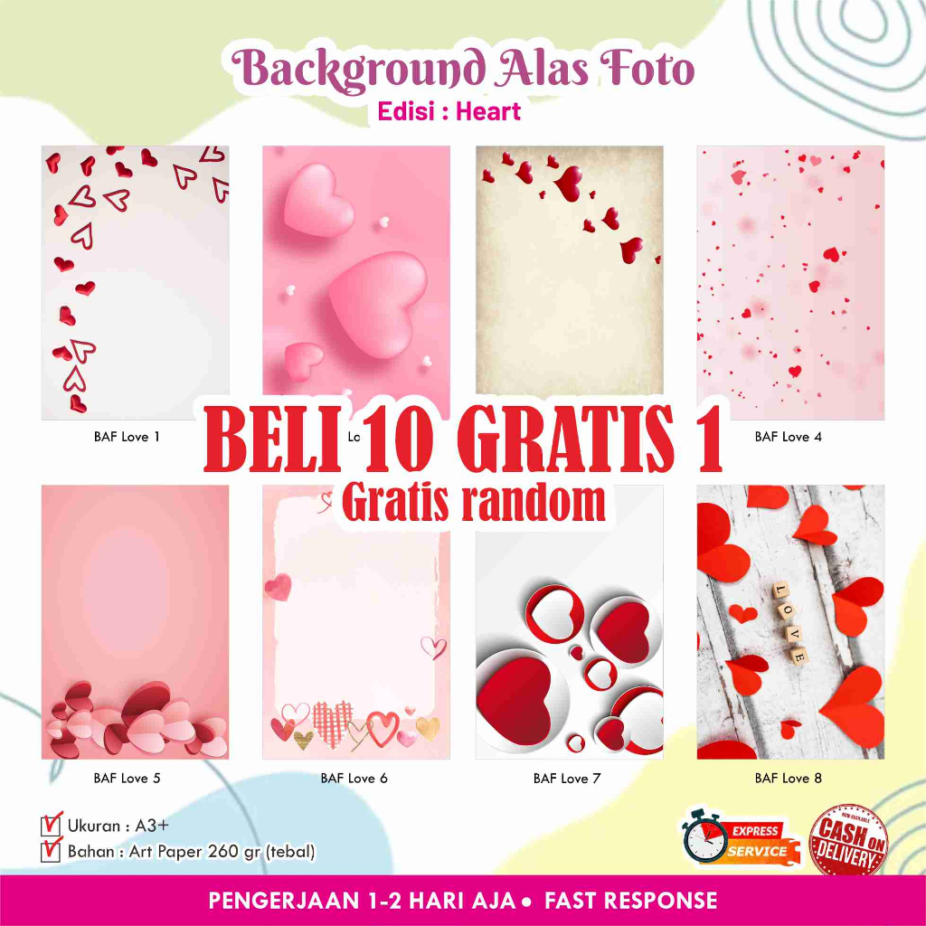Jual Alas foto A3+ model HEART | Shopee Indonesia