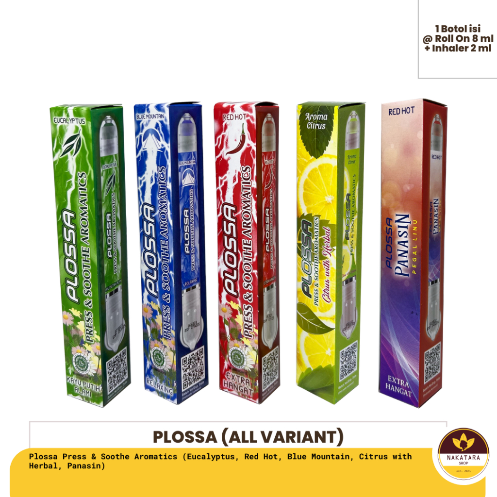 Jual PLOSSA ROLL ON DAN INHALER MINYAK ANGIN AROMATHERAPY 10ML | Shopee ...