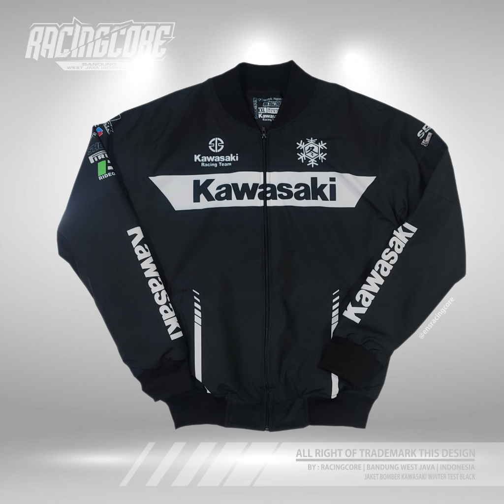 Jual JAKET BOMBER NINJA KAWASAKI JAKET NINJA 250 JAKET MOTOR ZX10 ZX6 ...