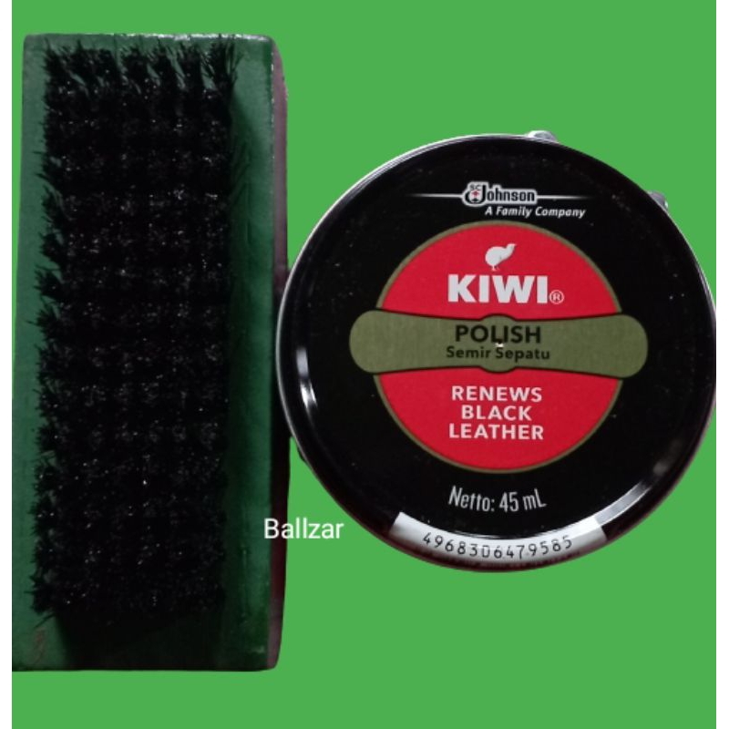 Jual KIWI POLISH SEMIR SEPATU 45ml + SIKAT SEMIR SEPATU | Shopee Indonesia