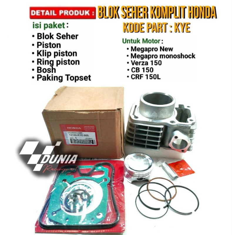 Jual BLOK SEHER SET KOMPLIT MEGAPRO NEW VERZA NEW CB 150VERZA CRF 150L | Shopee Indonesia