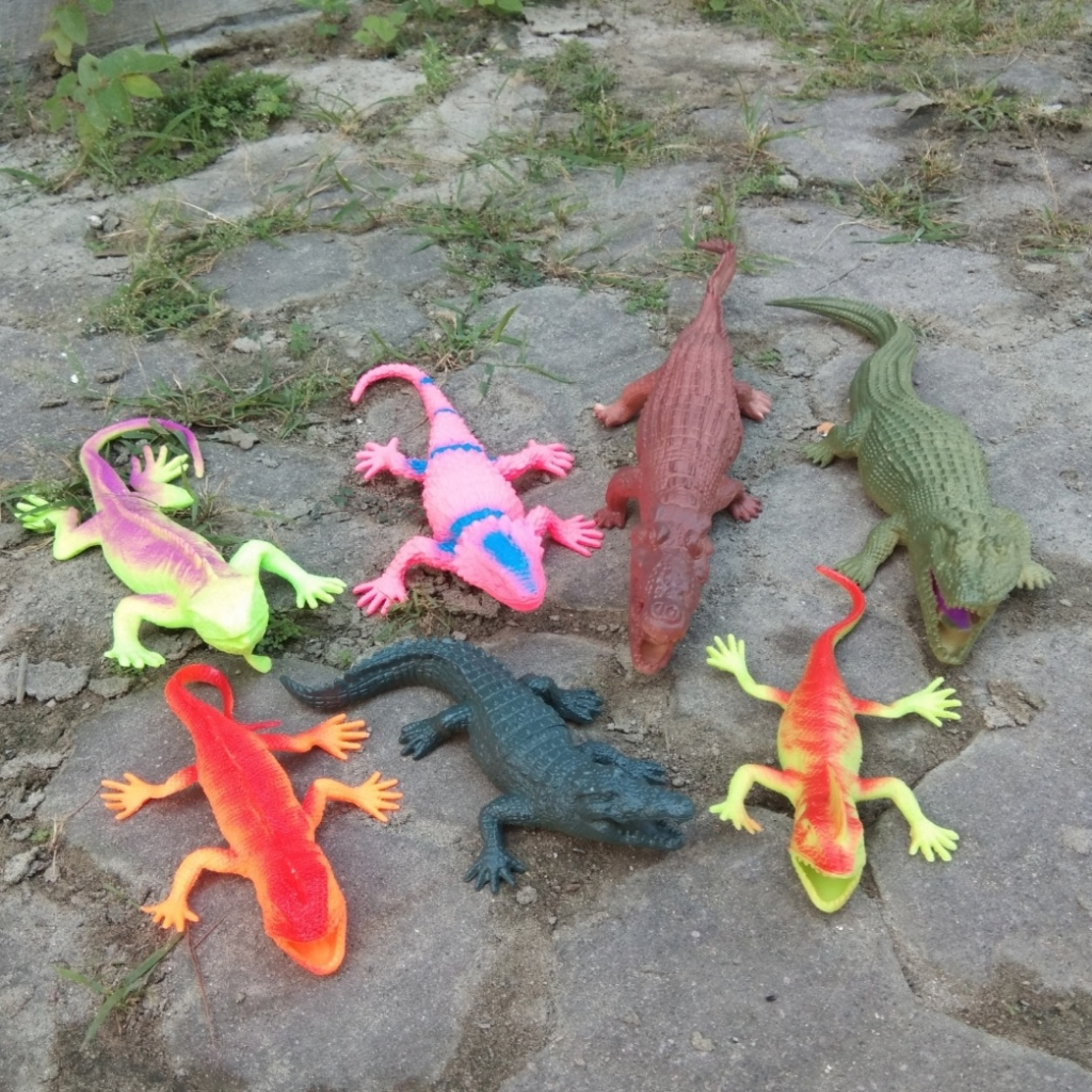 Jual UKURAN BESAR | Mainan Hewan Reptil Karet Isi 7 pcs 877 A12 ...