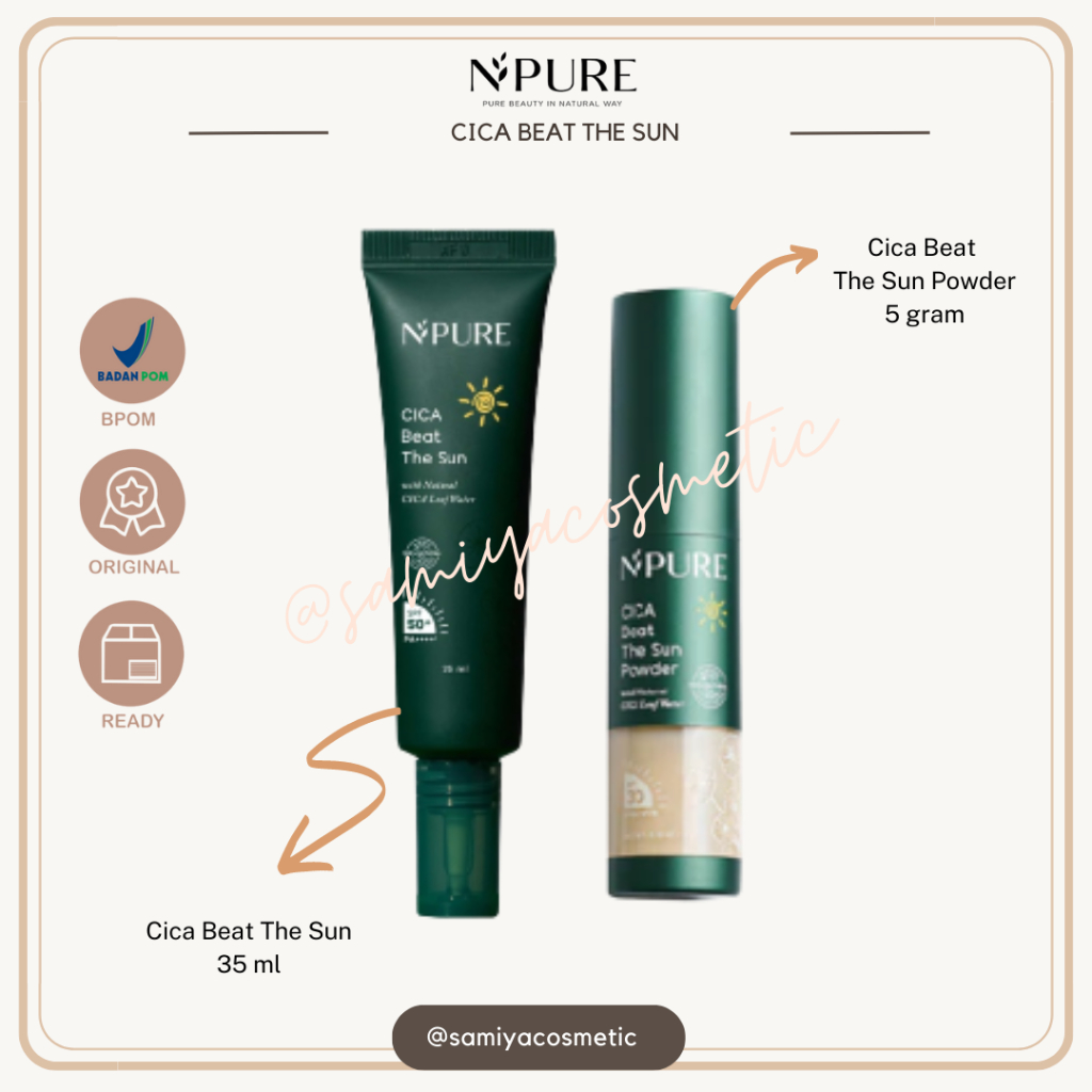 Jual NPURE Cica Beat The Sun Cream SPF 50 PA ++++ 35ml | Cica Beat The ...