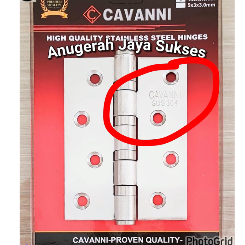 Jual STOK TERBATAS ENGSEL 5 INC STAINLESS 304/ engsel kodai stainless ...