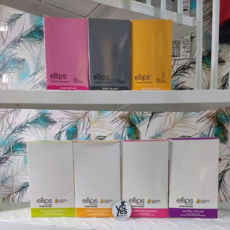 Jual Ellips Vitamin Hair Mask 1 Box isi 12 Sachet Hair Treatment ...