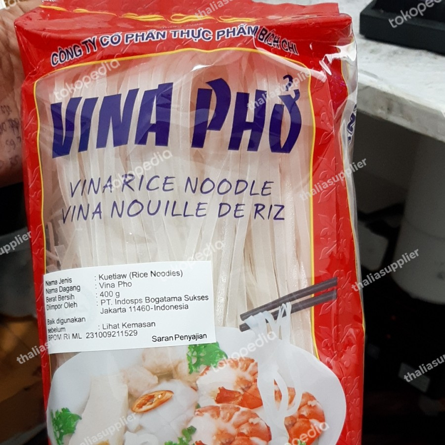 Jual VINA PHO RICE NOODLE (KUETIAW KERING) 400GR SIAP MASAK. | Shopee ...