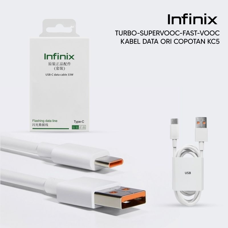 Jual Kabel Data Bulat Infinix 33W Copotan KC5 - Type C | Shopee Indonesia