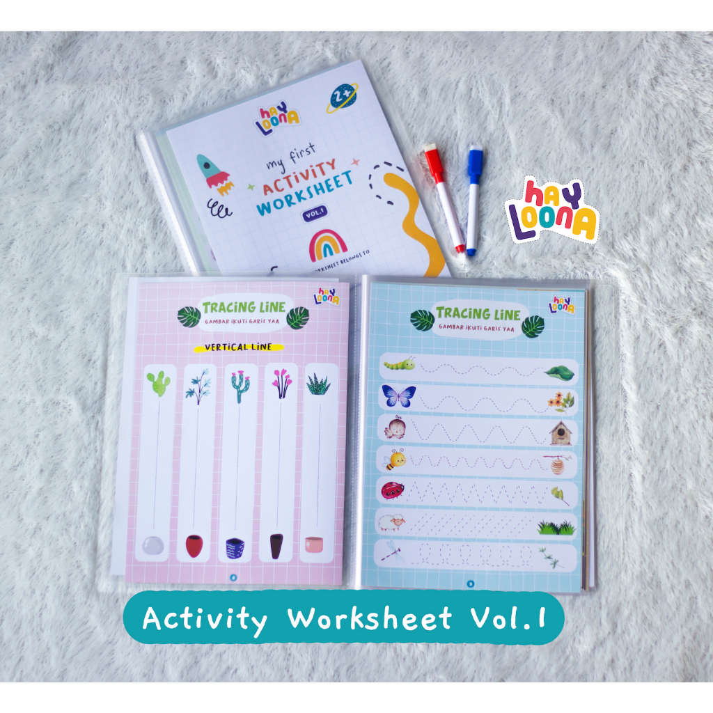 Jual Activity Worksheet / Book for Kids Toddler Paud Preschool (2 ...