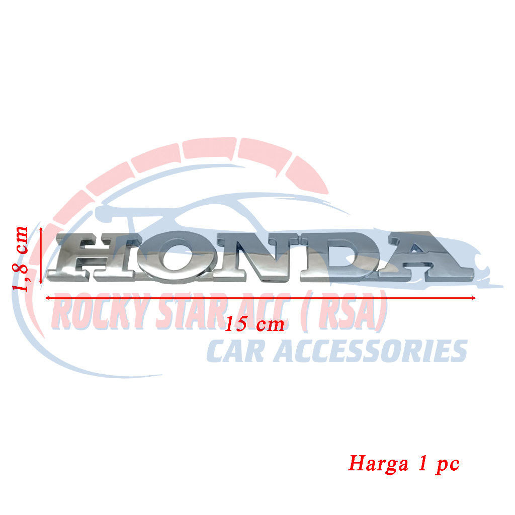 Jual Emblem Mobil Honda Bagasi Tulisan HONDA Chrome 15 cm | Shopee ...