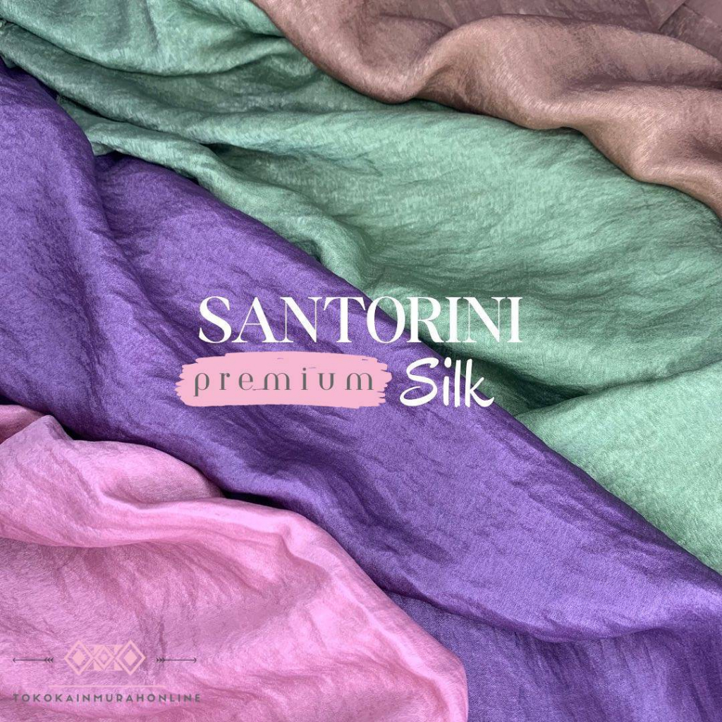 Jual Kain Santorini Silk Premium Satin Full Metallic Crinkle SHIMMER ...