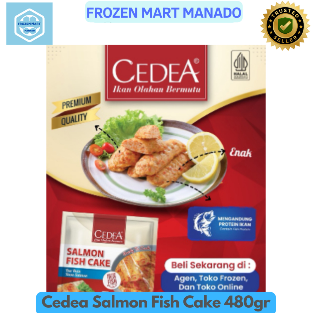Jual Cedea Salmon Fish Cake 480gr - Frozen Mart Manado (Frozen Food ...