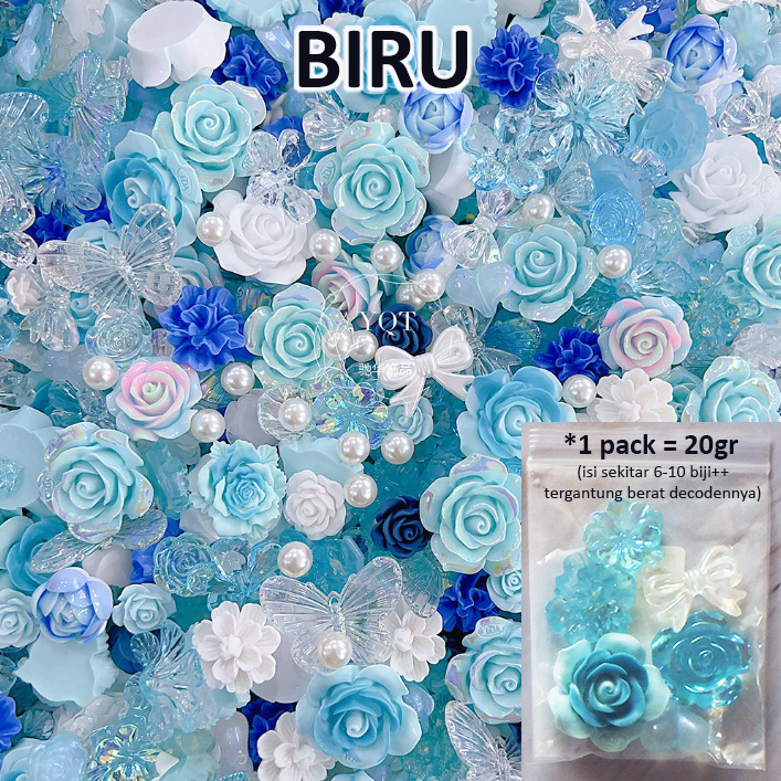Jual Hiasan Decoden Case Toploader Imut Mixed BUNGA MUTIARA Topping ...