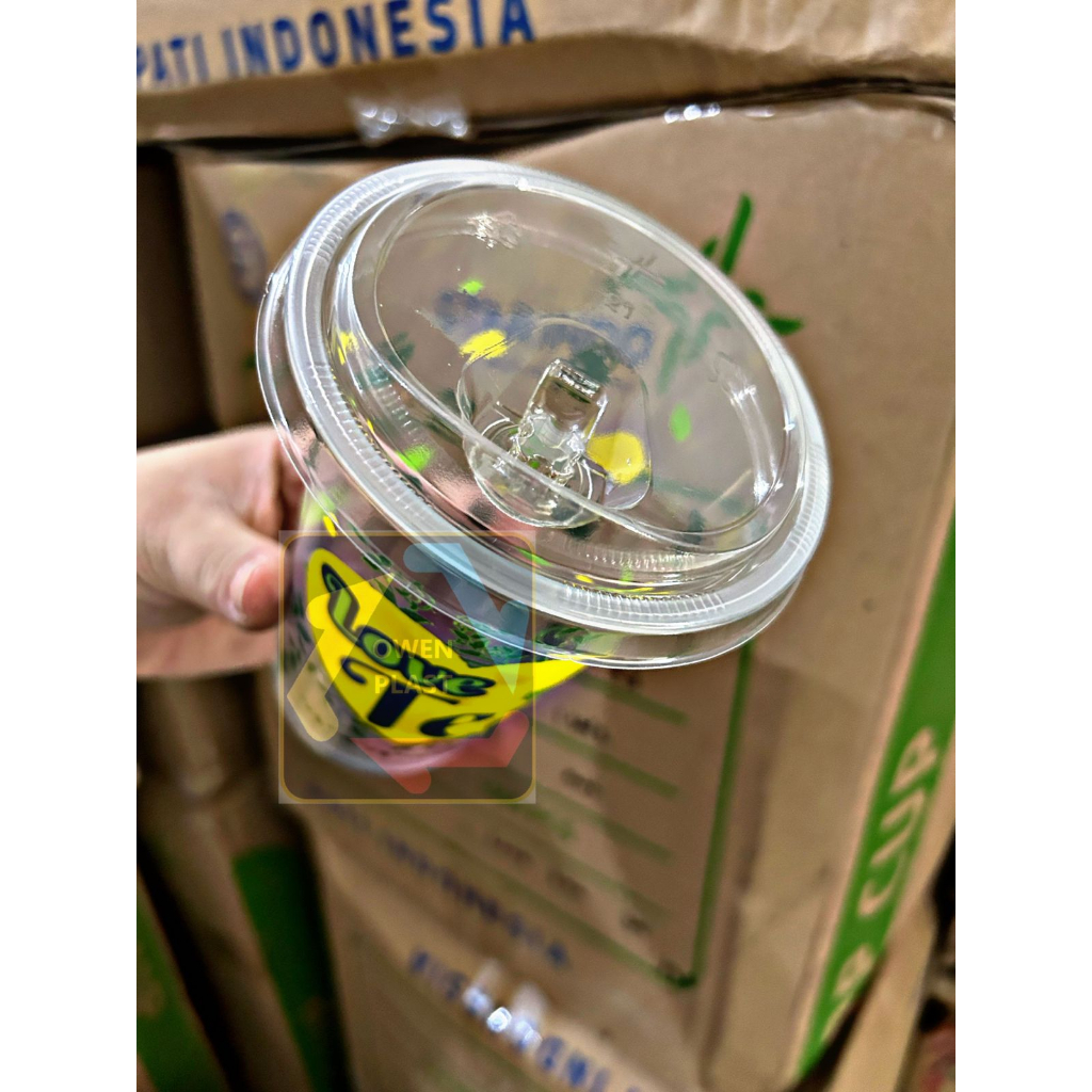 Jual TUTUP GELAS PLASTIK STRAWLESS STARINDO ISI 50 PCS DIAMETER BESAR ...