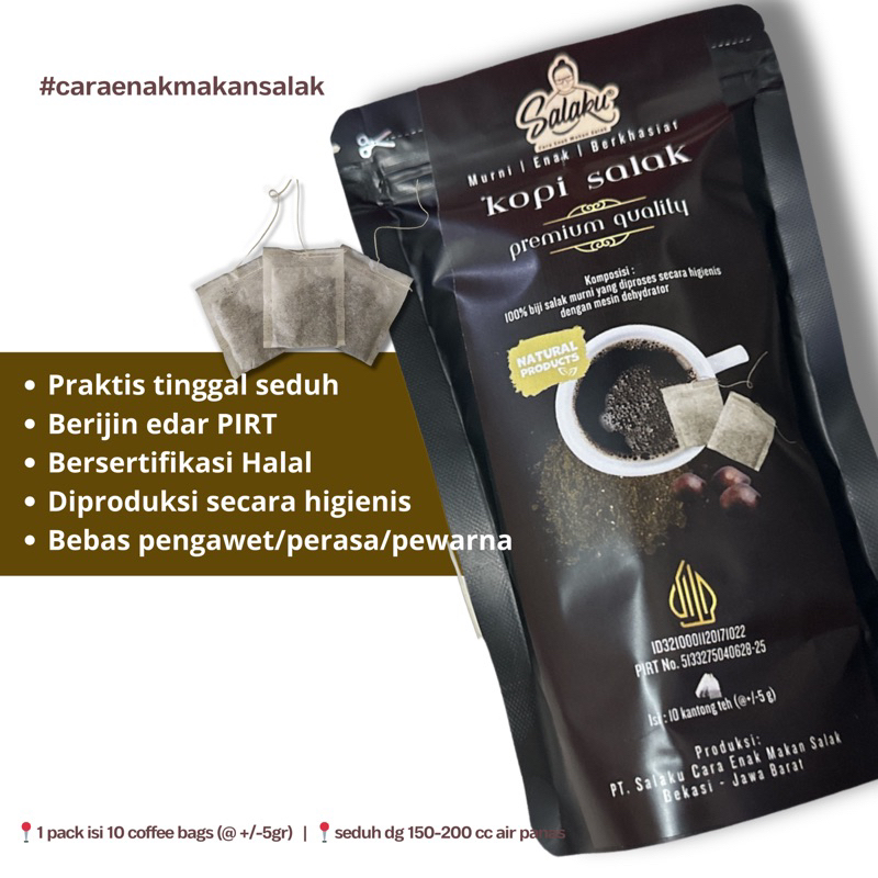 Jual SALAKU Kopi Biji Salak Herbal Kemasan Kantong Celup | Shopee Indonesia