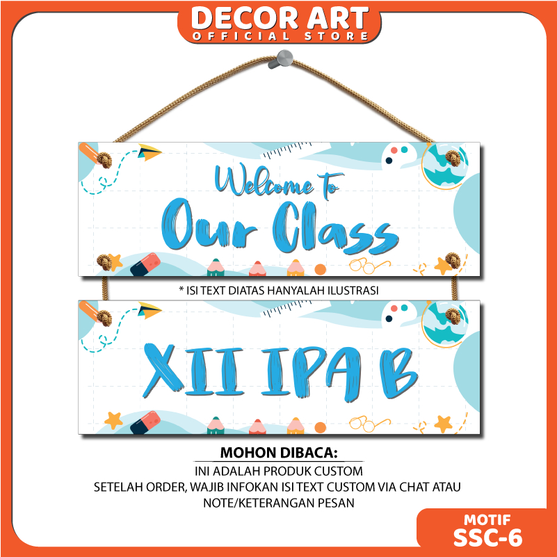 Jual Custom Kelas - Dekorasi Hiasan Pajangan Kelas Sekolah Siap Pasang ...