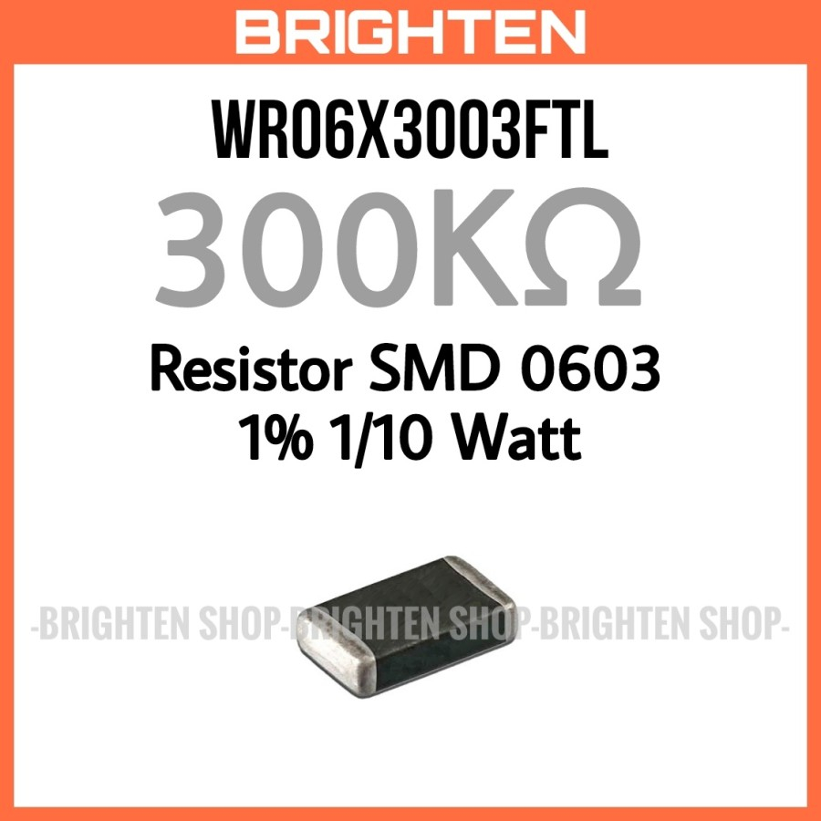 Jual Resistor SMD 300Kohm 300K 300 Kohm 1% 0603 1/10 Watt | Shopee ...