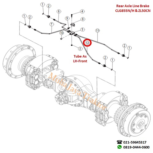 Jual Pipe Brake Line - Tube As - Front Axle & Rear Axle Wheel Loader ...