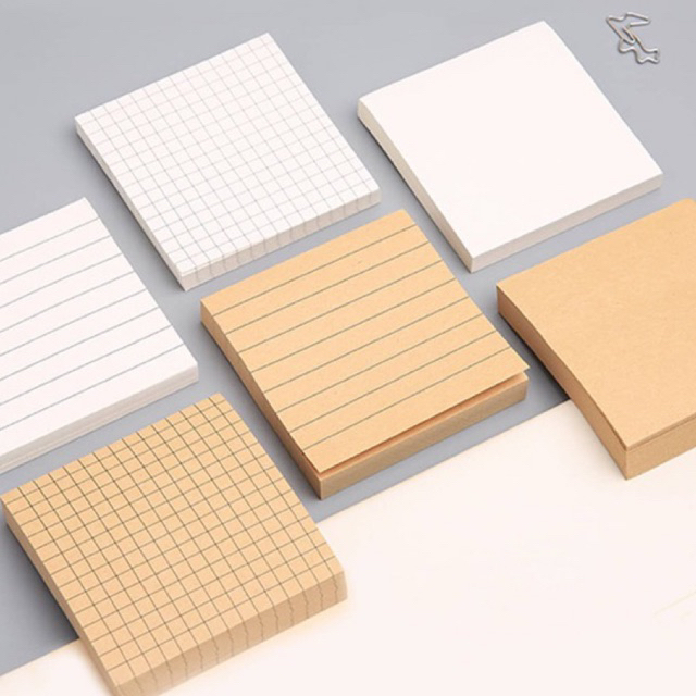 Jual MEMOPAD STICKY NOTES VINTAGE BROWN WAHITE AESTETHIC MOTIF GARIS ...