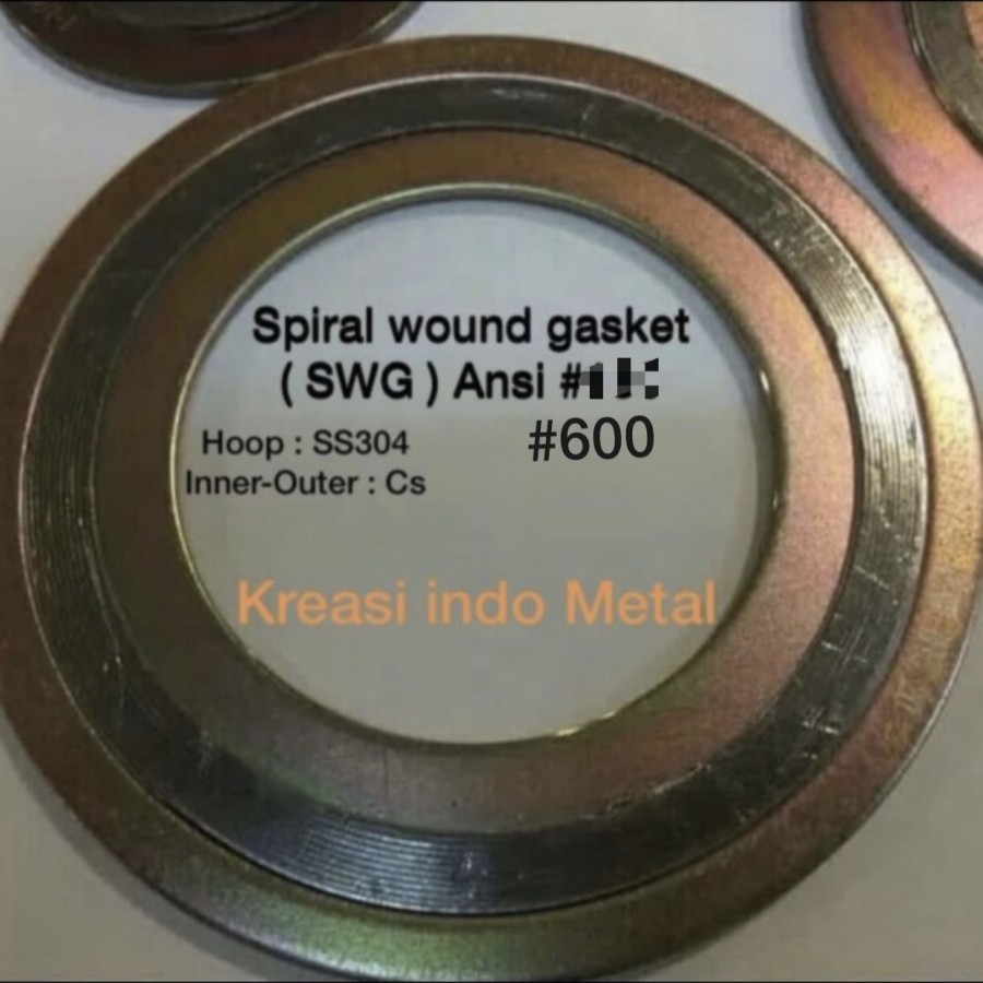 Jual 2" Spiral Wound Gasket 2 inch -SWG Ansi # 600 (SS 304 - CS ...