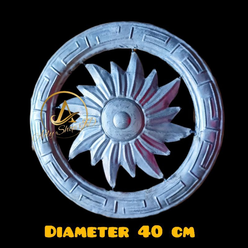 Jual ornamen motif ring bola api Matahari ukuran diameter 40cm dua muka ...