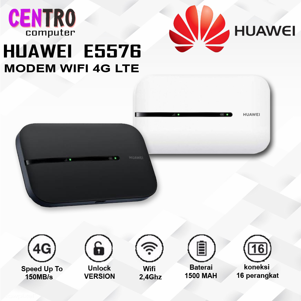 Jual HUAWEI E5576 MODEM MIFI WIFI PORTABLE FREE 14GB TELKOMSEL | Shopee ...