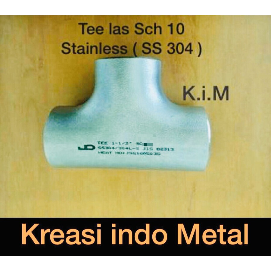 Jual Tee Las 2,5 inch SS304 Sch10 -Stainless SS 304 21/2” Sch 10 DN65 ...