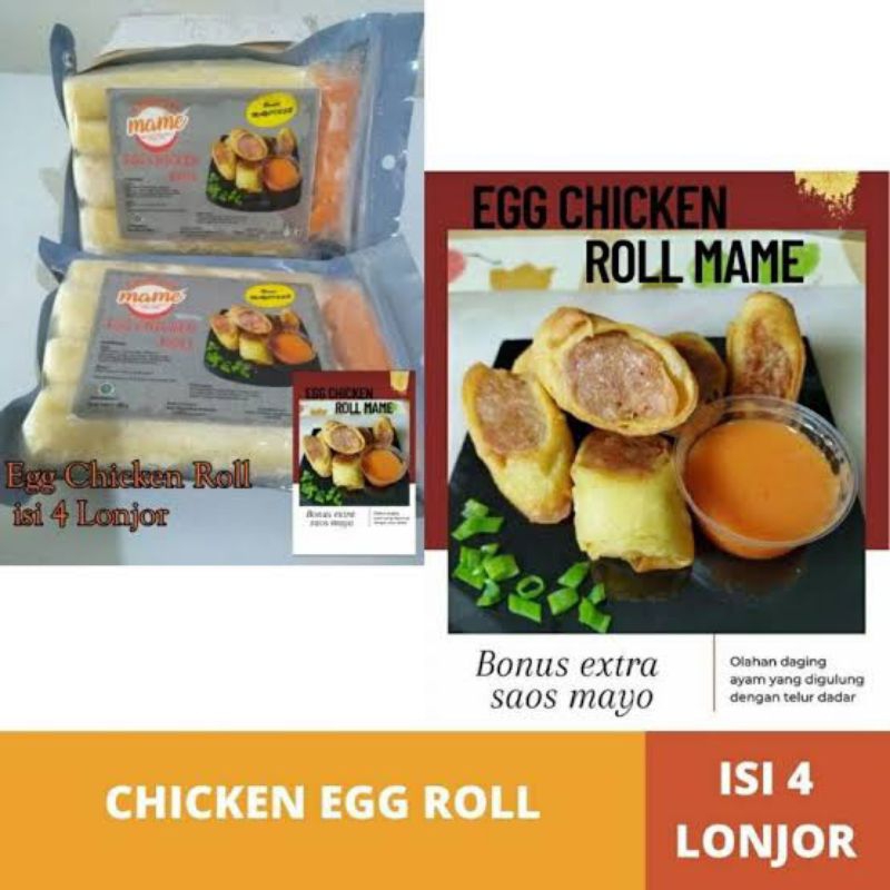 Jual Egg Chicken Roll Mame Bento isi 4 Lonjor | Shopee Indonesia