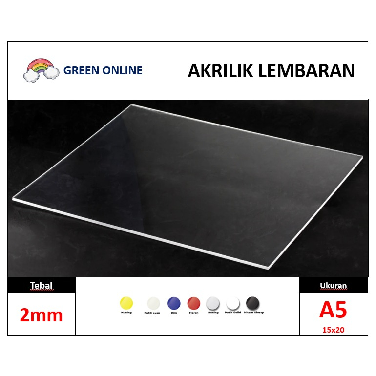 Jual Akrilik 2mm Toda/Polos | Akrilik Lembaran A5 2mm | Akrilik Sheet ...