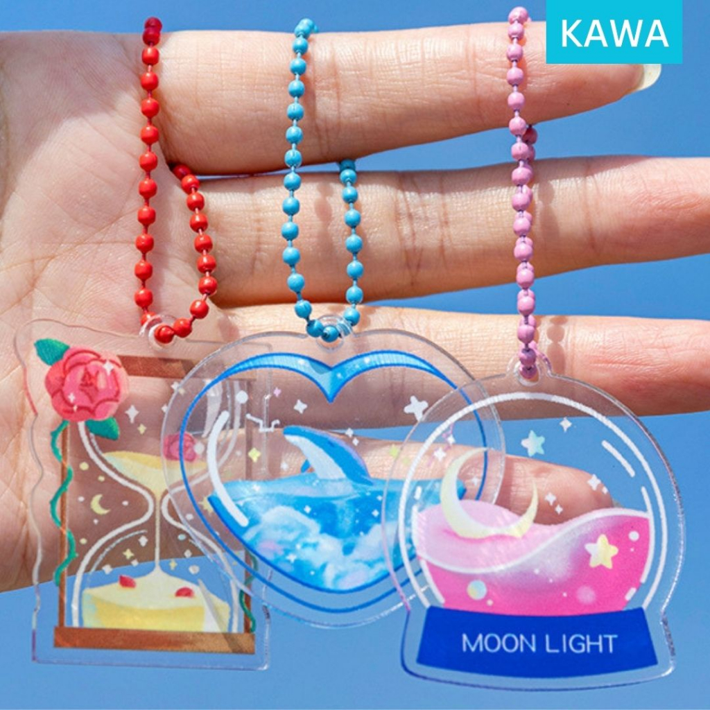 Jual KAWA Key Chain Transparant Korean Type Gantungan Kunci Transparan ...
