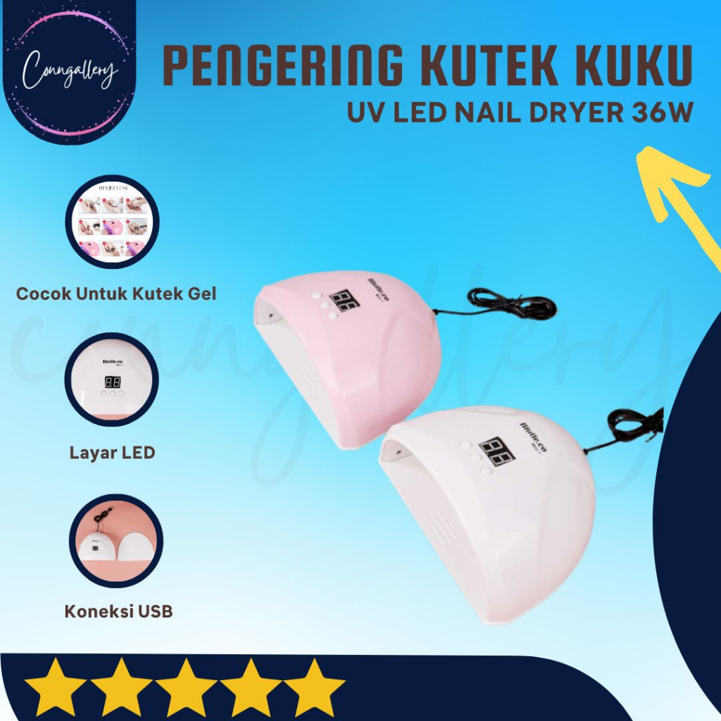 Jual Pengering Kutek Kuku UV LED Nail Dryer 36W Mini | Shopee Indonesia